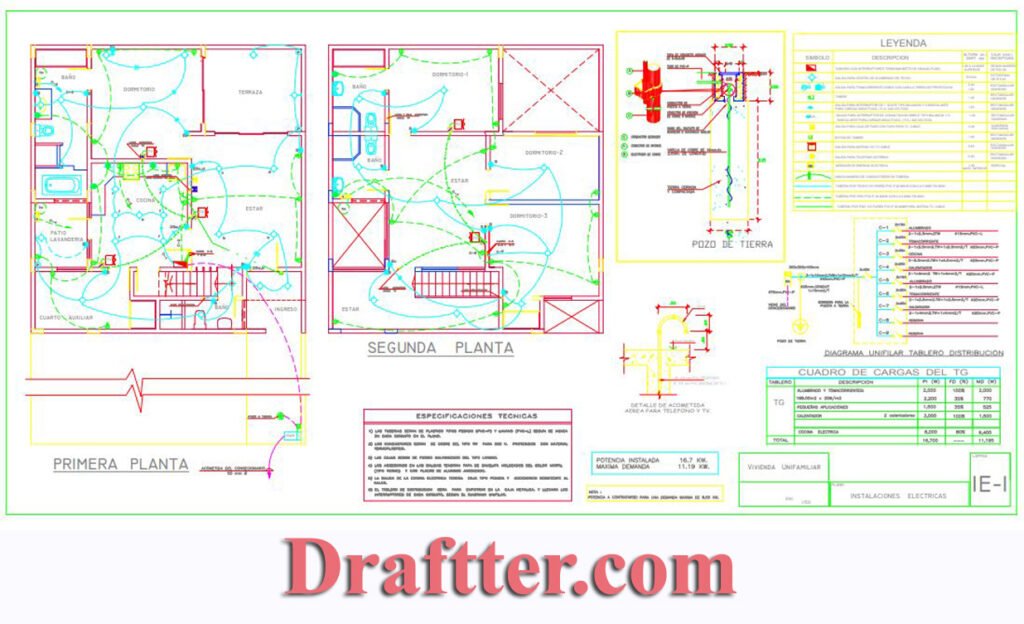 Electrical Work Installation Interior in Duplex House – Draftter
