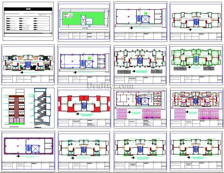 75′ X 25′ Four Story Residential Building Architectural and Structural ...